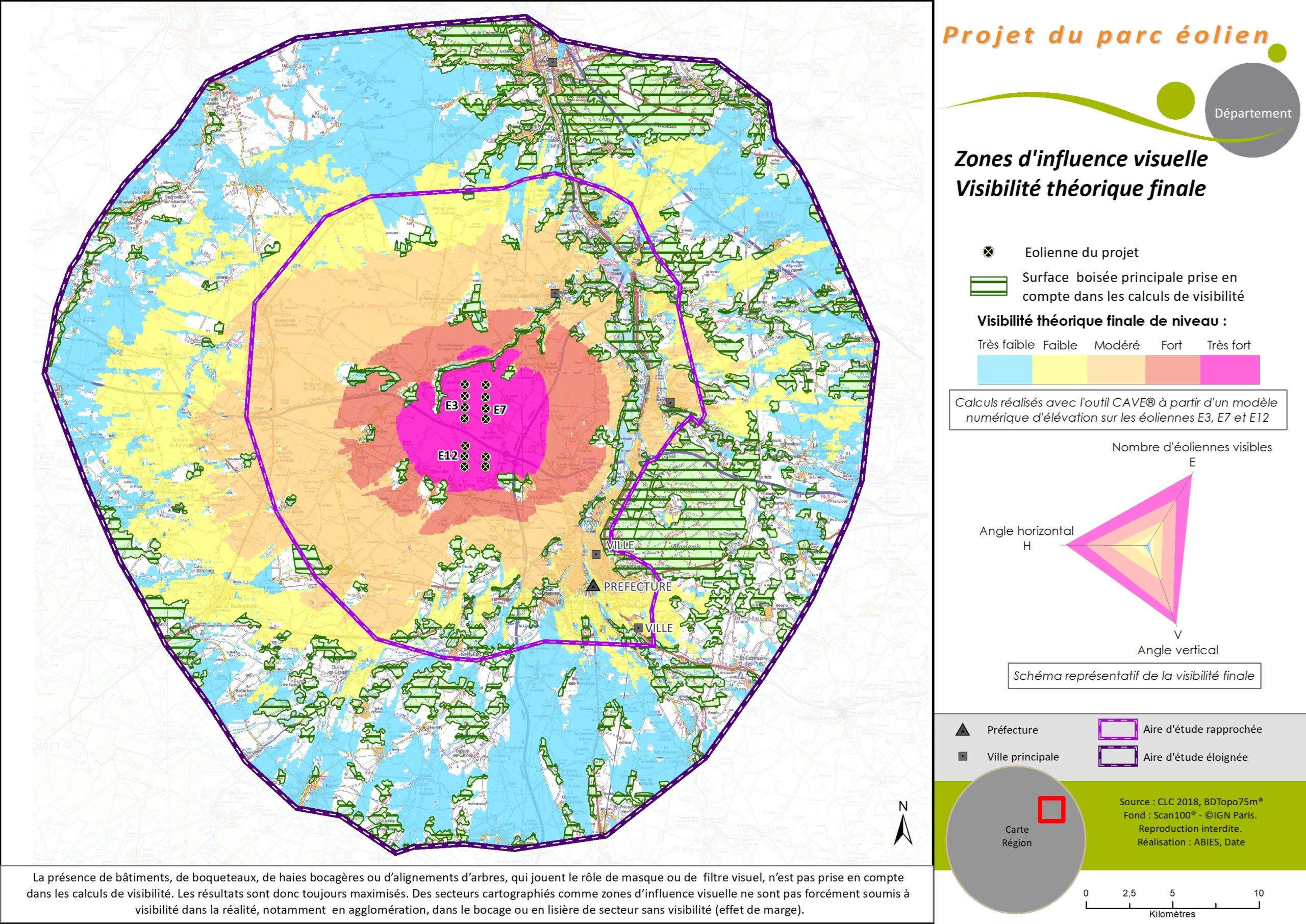 Analyse approfondie de la visibilité d’un parc éolien - Abies
